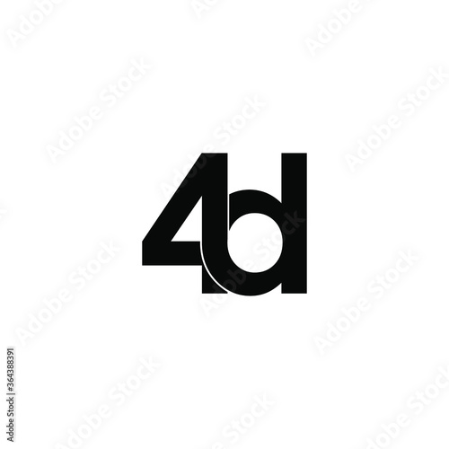 4d letter original monogram logo design Stock Vector | Adobe Stock