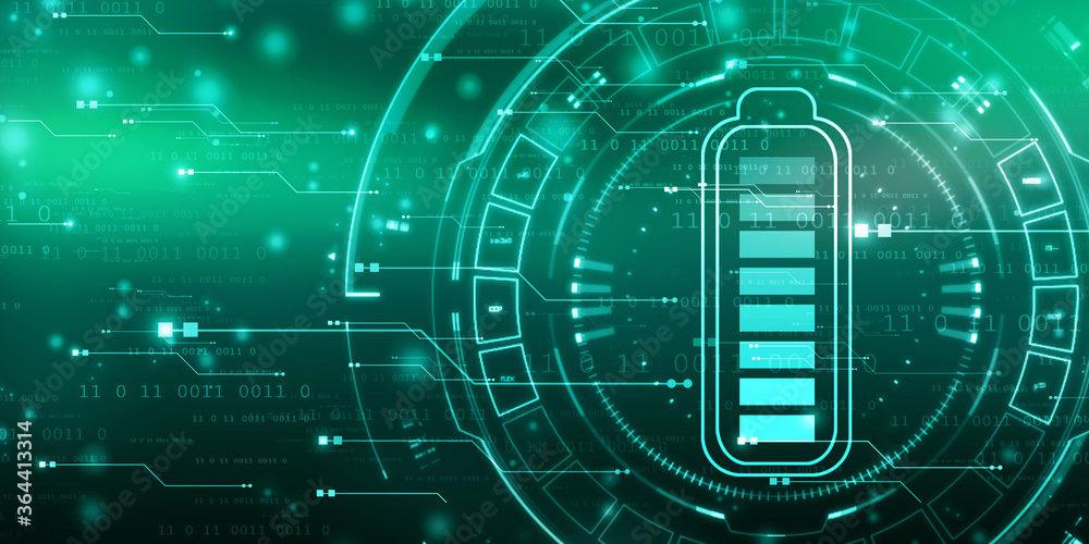 2d rendering Electrical energy and power supply source concept ...