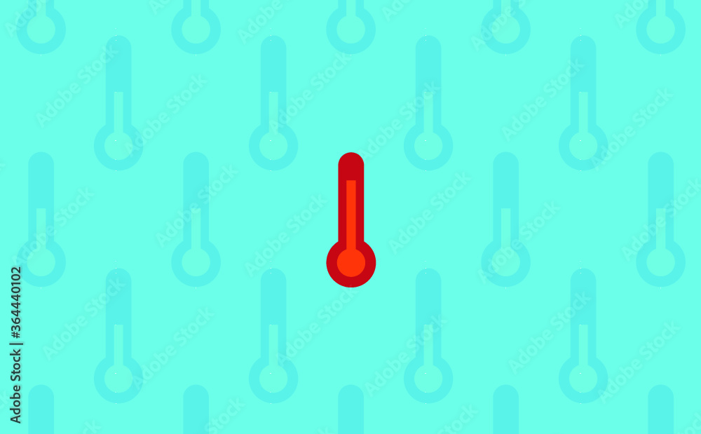 Vetor Thermometer with high temperature and low temperature contrast ...