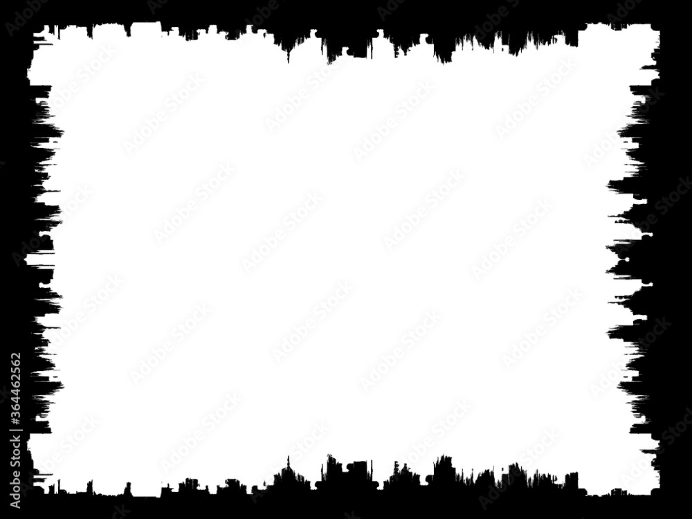 Vector Frames. rectangles for image. distress texture . Grunge Black ...