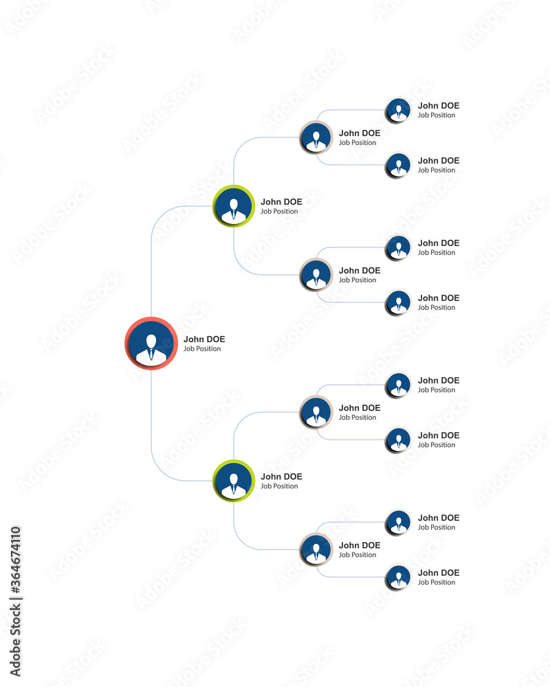 organizational structure of the company. business hierarchy infographic ...
