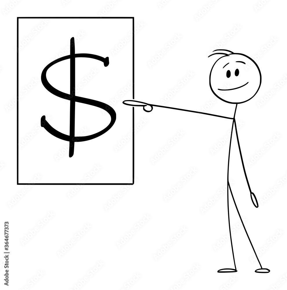 Vector cartoon stick figure drawing conceptual illustration of smiling ...