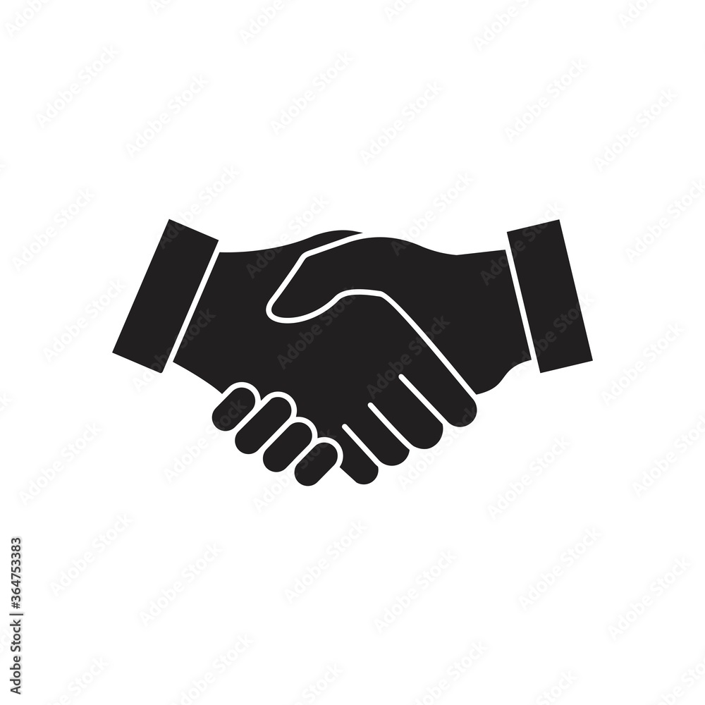 Business agreement handshake icon, friendly handshake icon for apps and ...