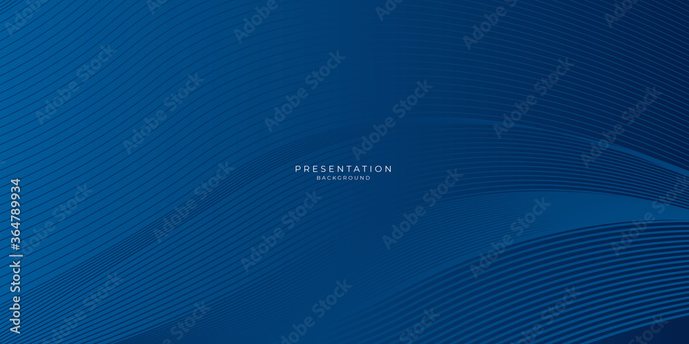 Blue background wavy metal pattern presentation template. Vector ...