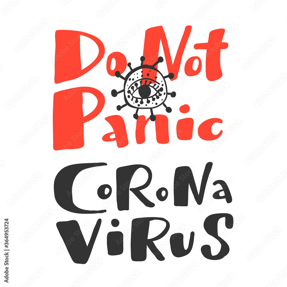 Do Not Panic Please Corona Virus. Covid-19. Sticker for social media ...