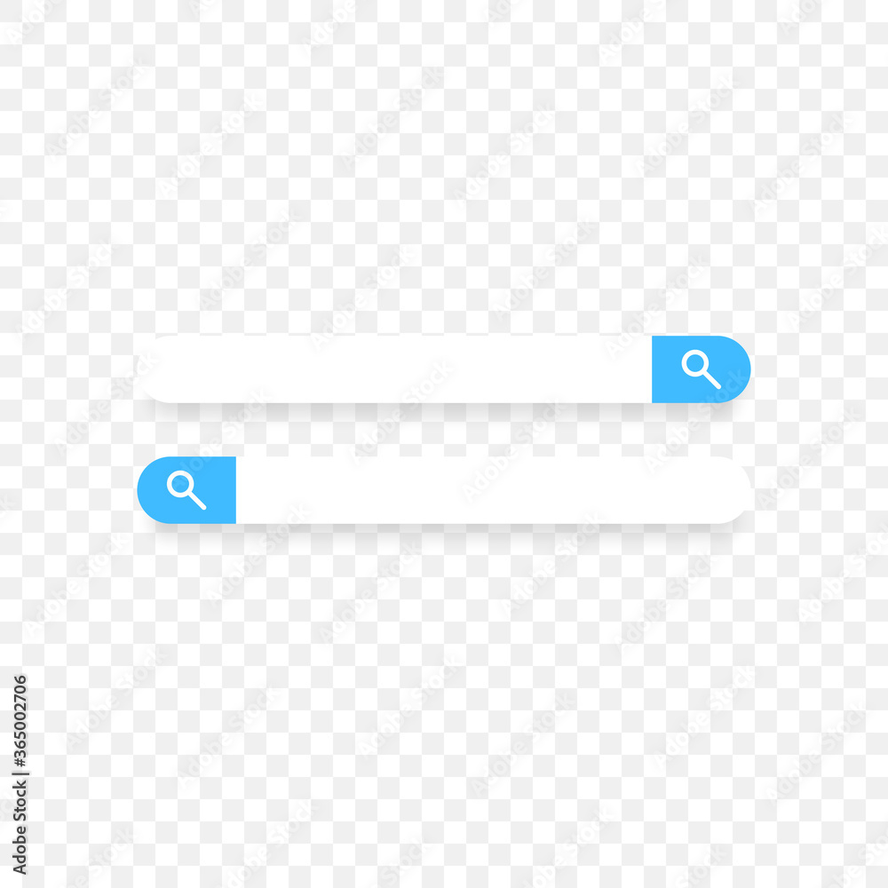 Search bar web site pair with transparent background shadow icon blue ...