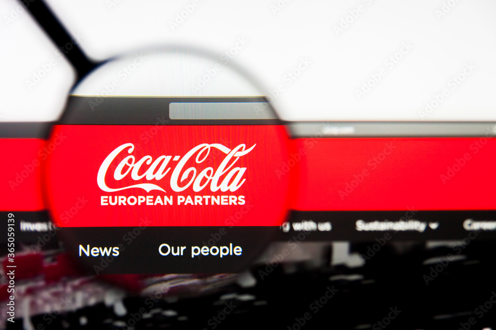 Richmond, Virginia, USA - 27 July 2019: Illustrative Editorial of Coca ...