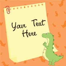 Cute Dinosaur Note Paper Free Stock Photo - Public Domain Pictures