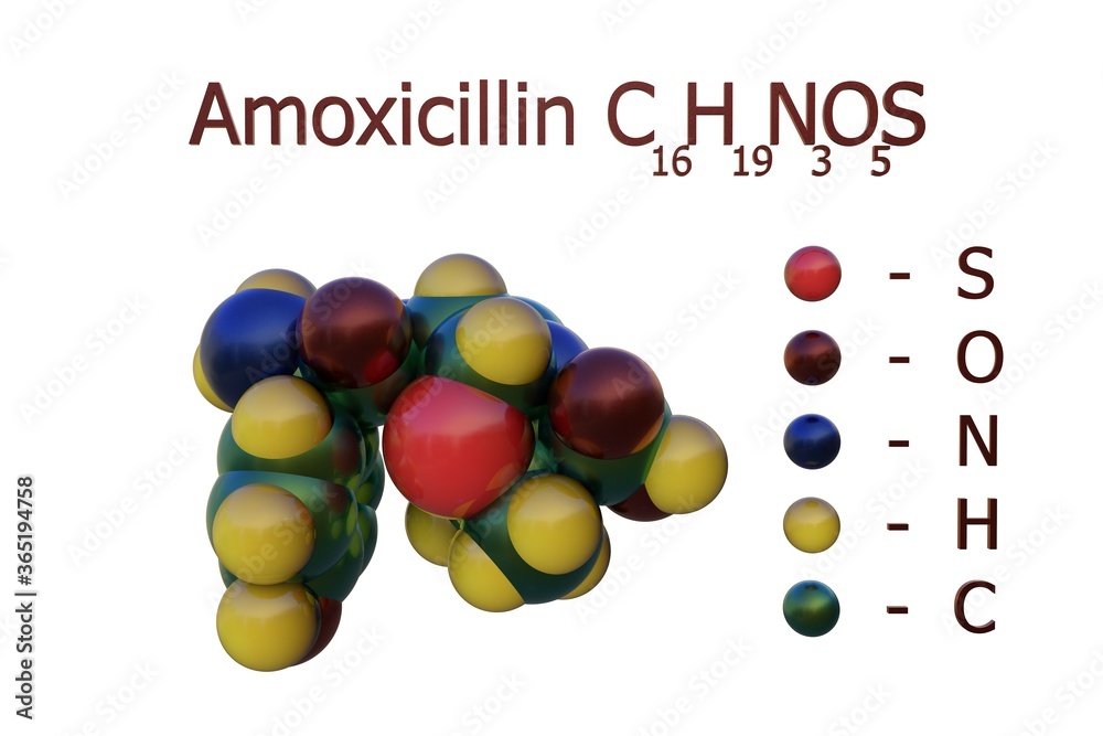 Stock-Illustration „Structural chemical formula and molecular model of ...
