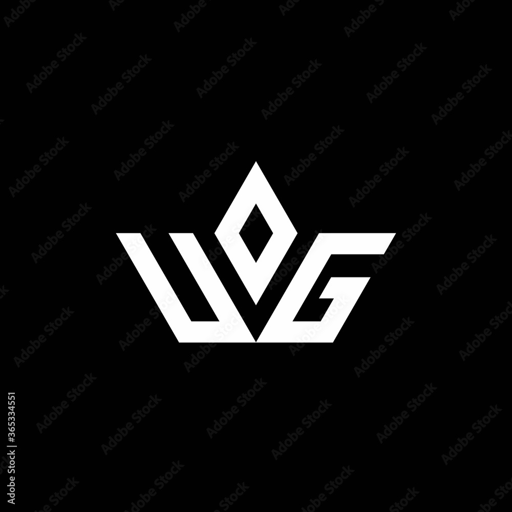 UG monogram logo with crown shape luxury style Stock Vector | Adobe Stock