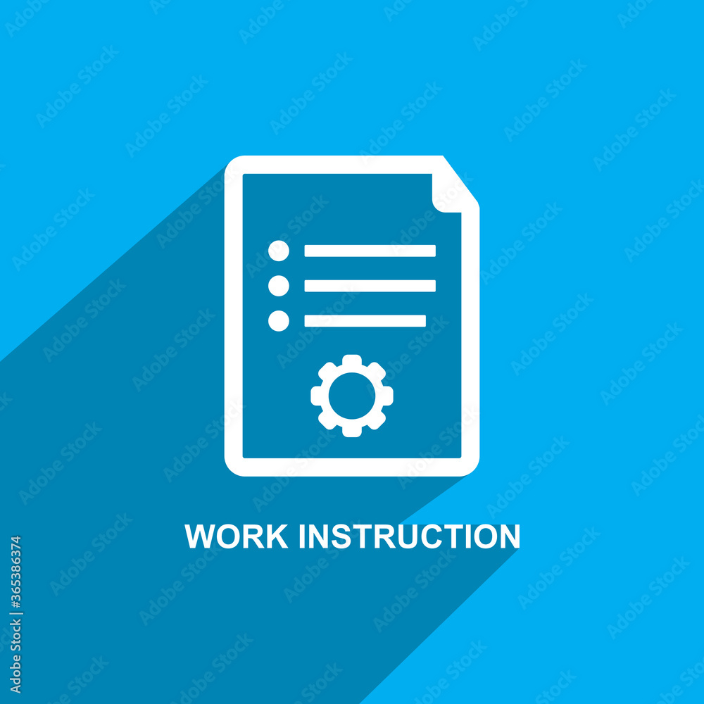 Work Instruction icon, Business icon vector Stock Vector | Adobe Stock