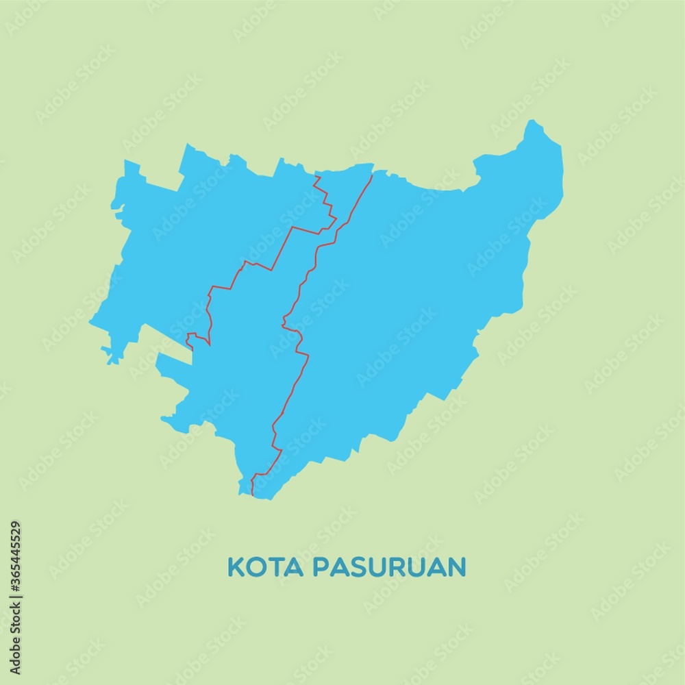 map of kota pasuruan Stock Vector | Adobe Stock