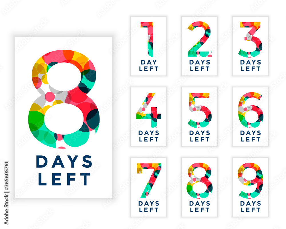 abstract style number of days left template の Stock ベクター | Adobe Stock