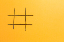 Orange 3D Hashtag Symbol Free Stock Photo - Public Domain Pictures