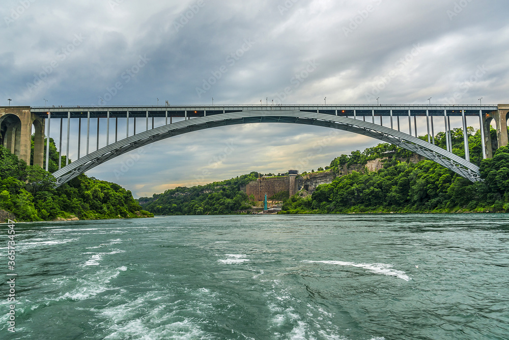 Photo Stock "Rainbow Bridge" at Niagara Falls - international steel ...