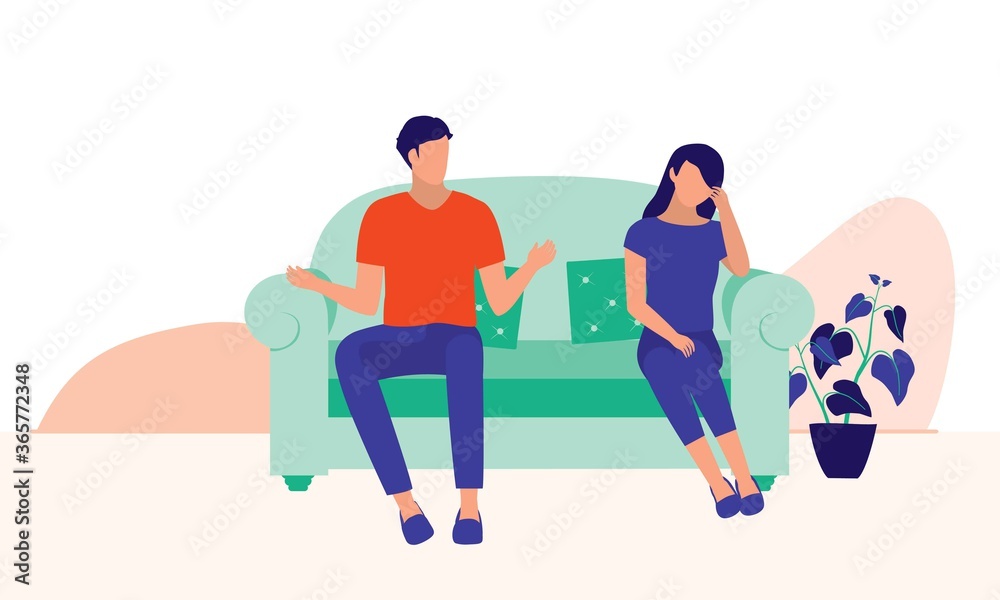 Husband And Wife Arguing. Marital Relationship And Social Issues ...