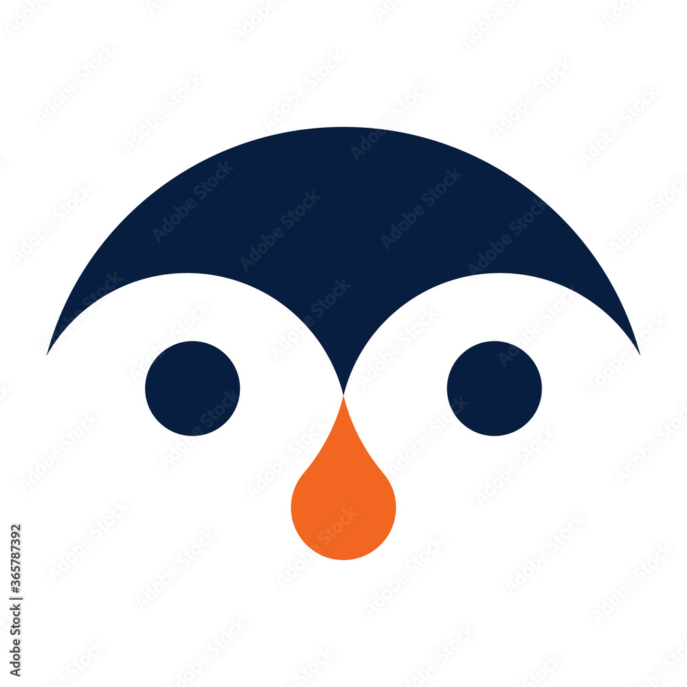 penguin nose drop logo vector Stock Vector | Adobe Stock