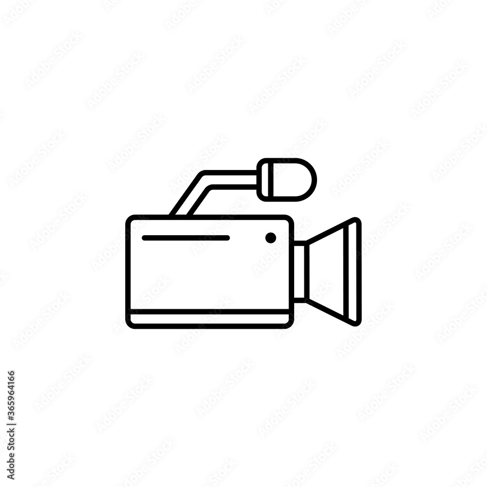 Camera Recorder Black Line Icon. Simple and minimalist. Thin and ...