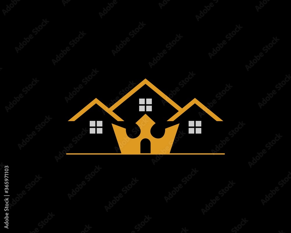 House property king logo Stock Vector | Adobe Stock