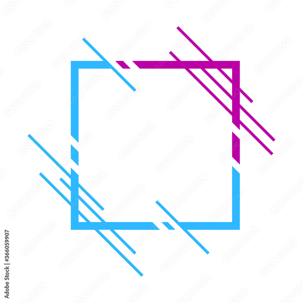 Abstract border frame design. Simple vector isolated on white ...