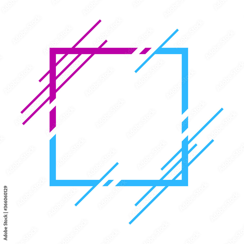 Abstract border frame design. Simple vector isolated on white ...