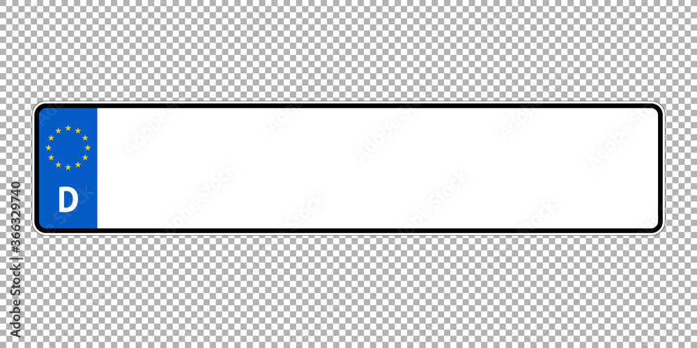 German Licence Plate - Realistic Vector Illustration Isolated On ...