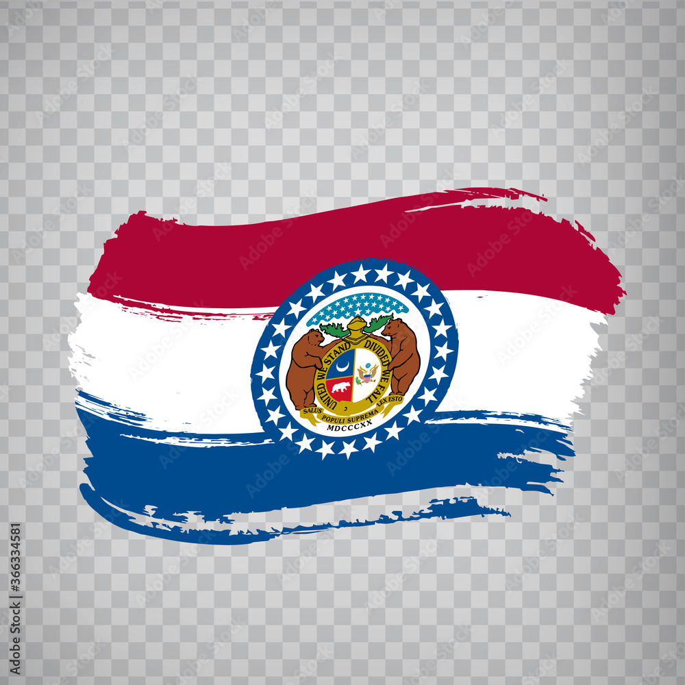 Flag of Missouri from brush strokes. United States of America. Flag ...