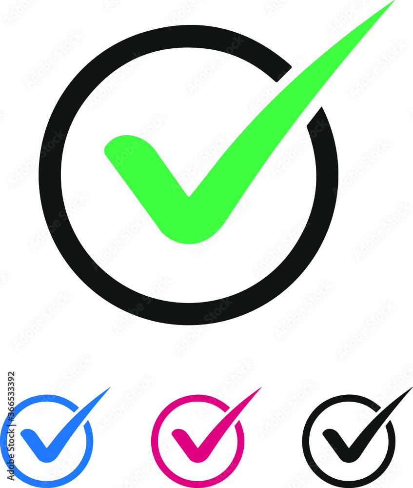 Correct icon. tick checkbox icon Stock Vector | Adobe Stock