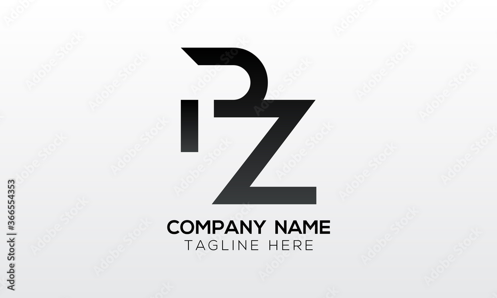 Initial PZ Letter Logo With Creative Modern Business Typography Vector ...