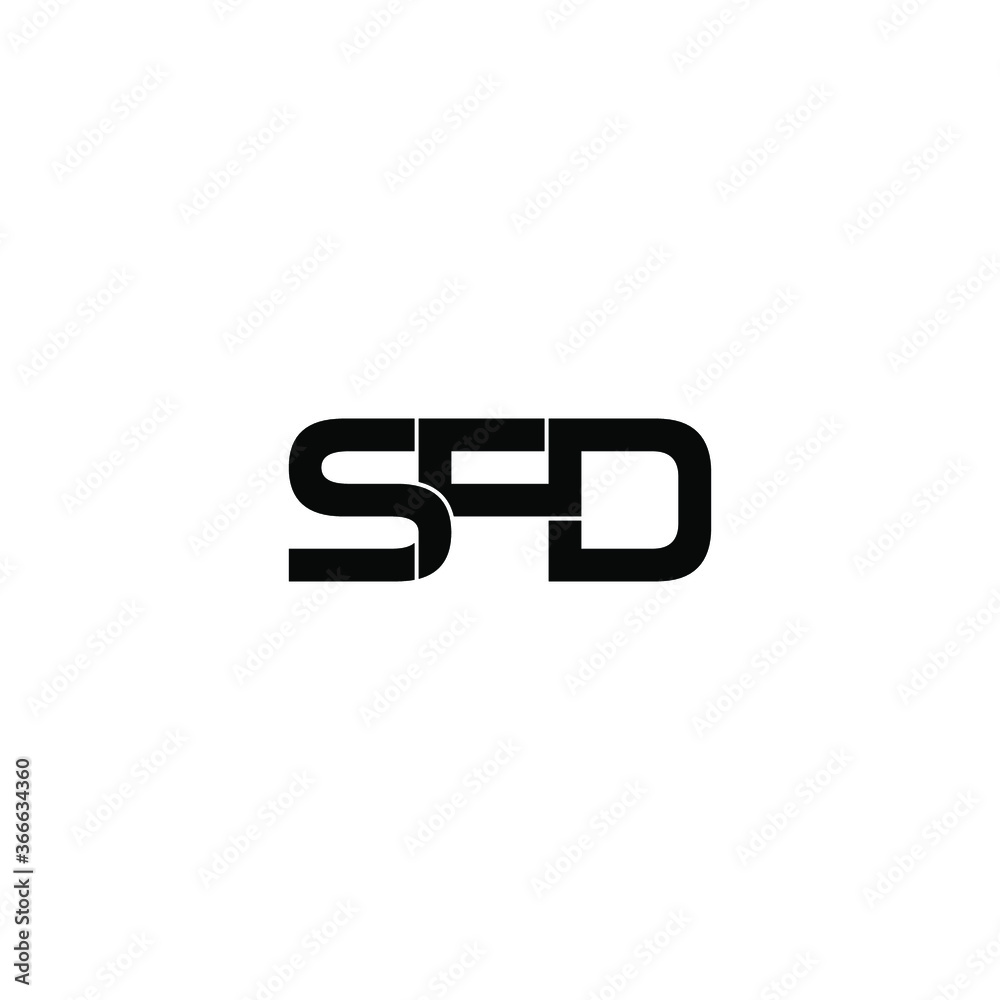 sfd letter original monogram logo design Stock Vector | Adobe Stock