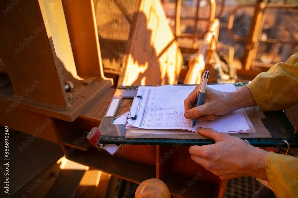 Safe work practices construction worker hand signing safety risk ...