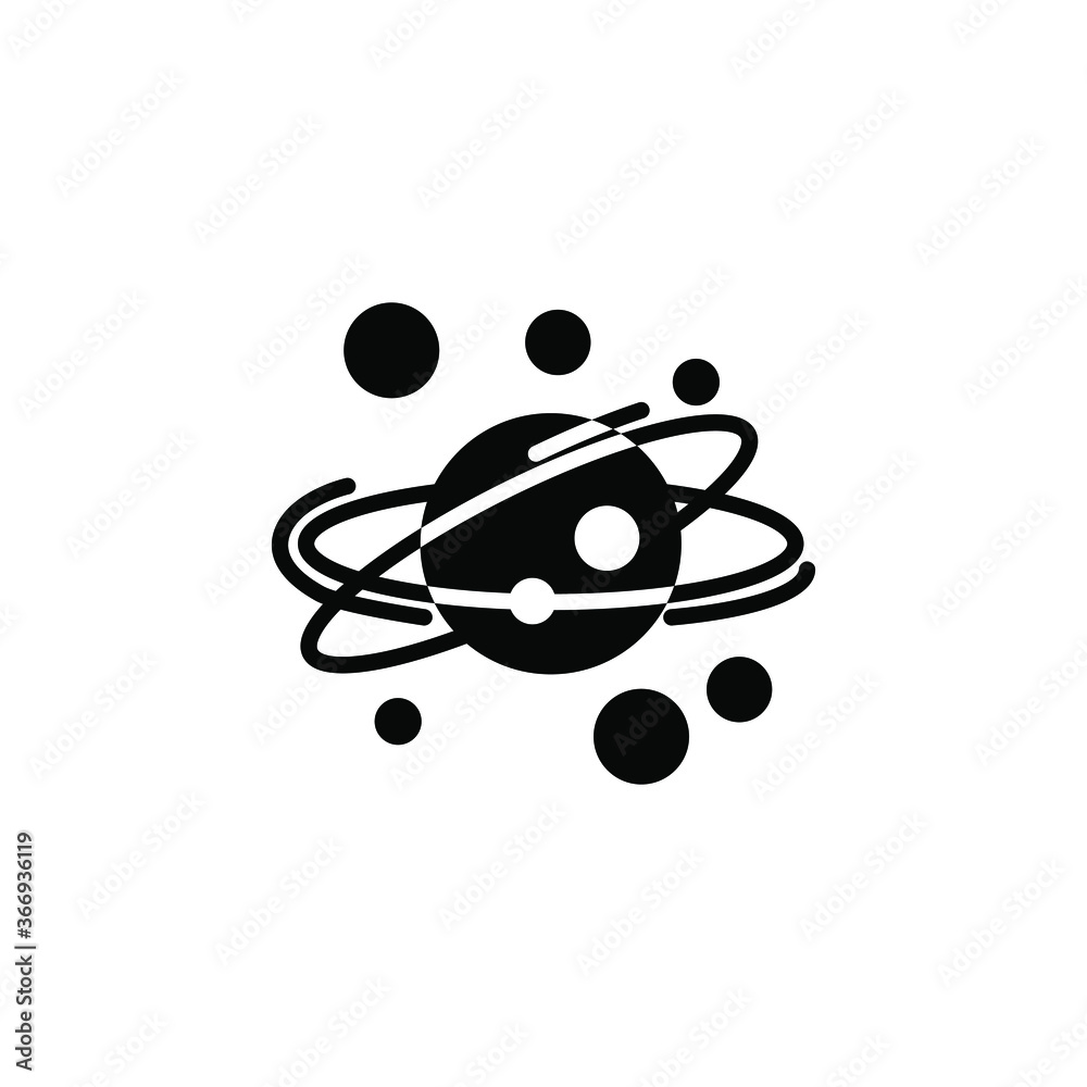 solar system icon vector. solar system simple sign, logo. planets ...
