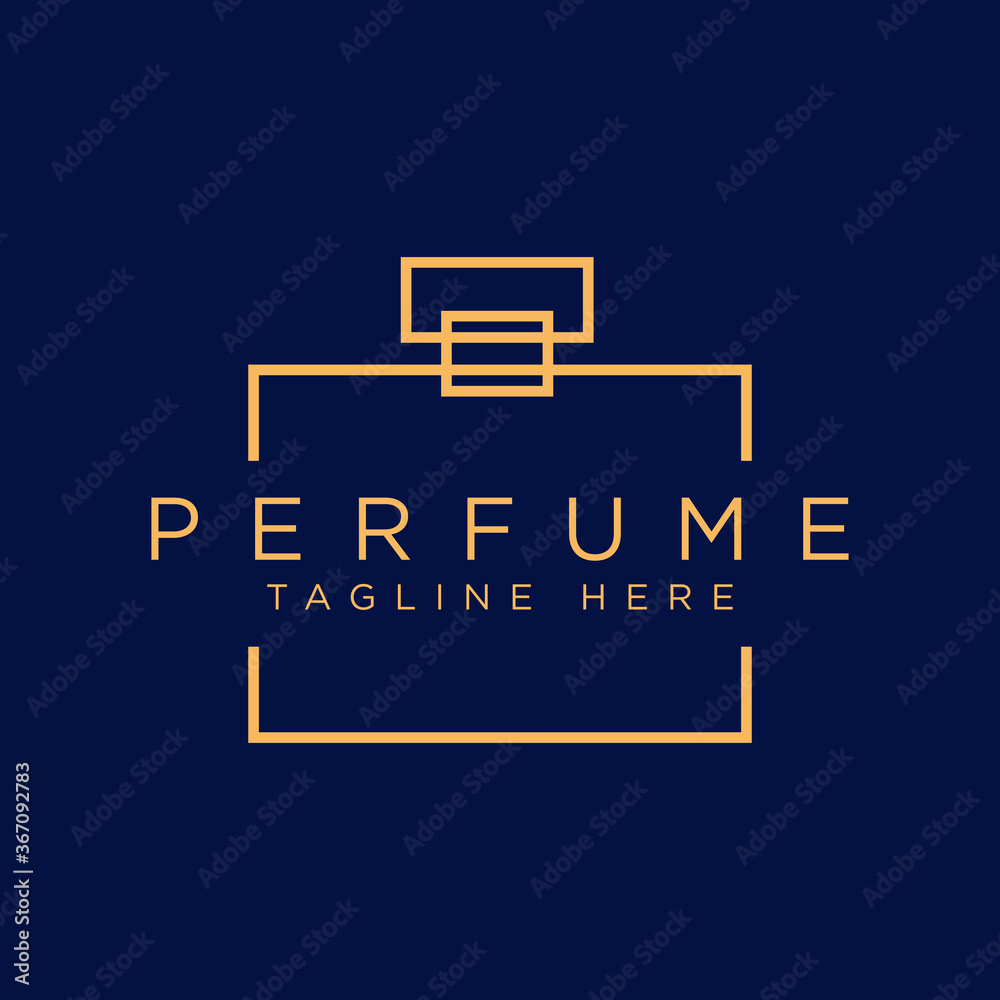 simple outline perfume logo design Stock Vector | Adobe Stock