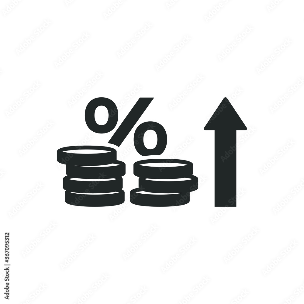 High interest rate icon Stock Vector | Adobe Stock