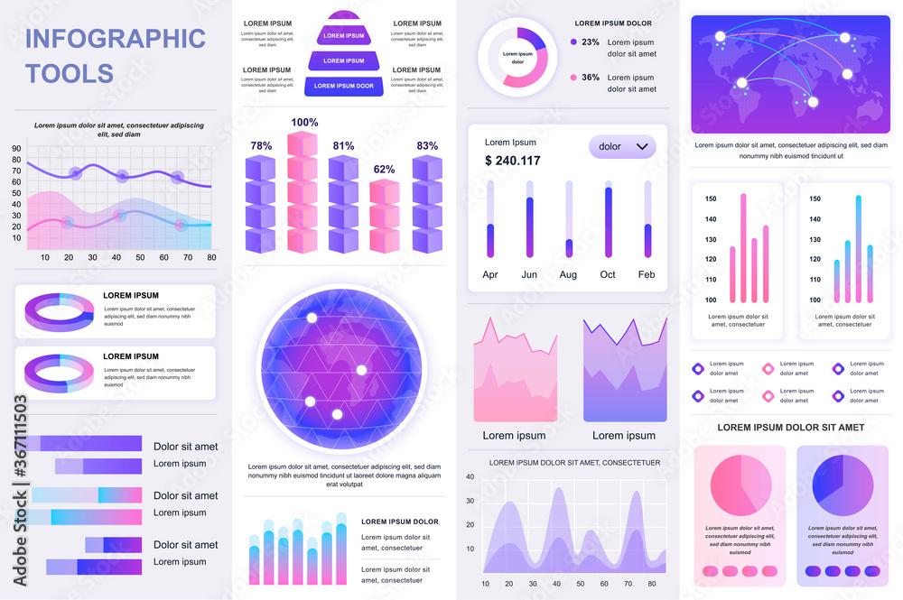 Bundle infographic UI, UX, KIT elements. Different charts, diagrams ... Bundle infographic UI, UX, KIT elements. Different charts, diagrams ...