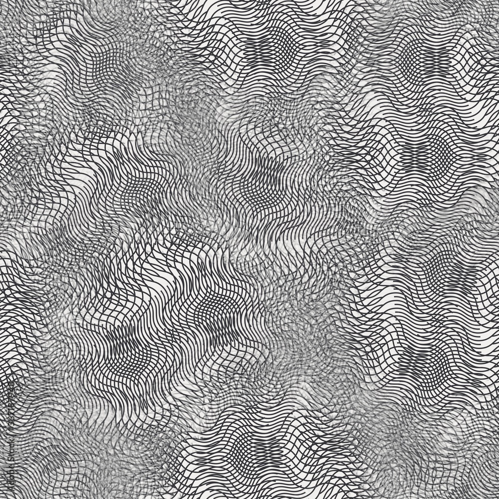 Seamless moire pattern jumbled black white design. High quality ...