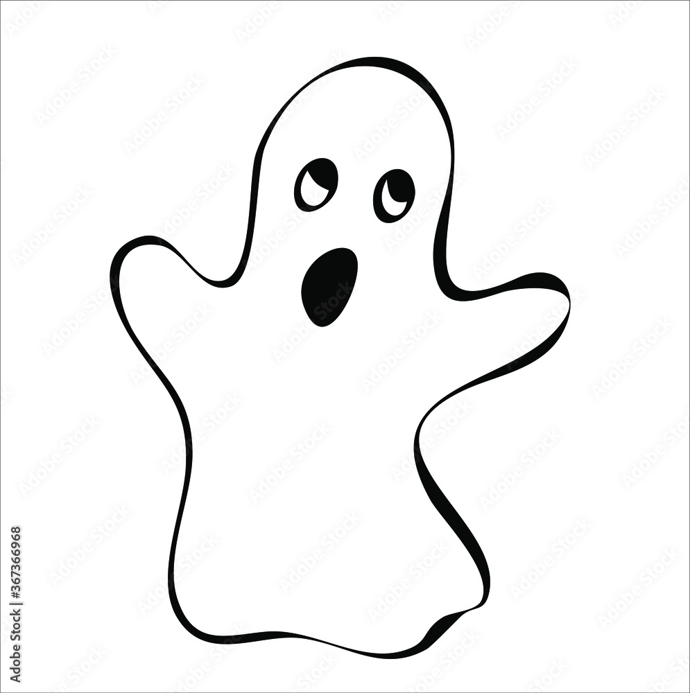 Dark Outline Drawings Ghost Outline Drawing Black And White Free Style