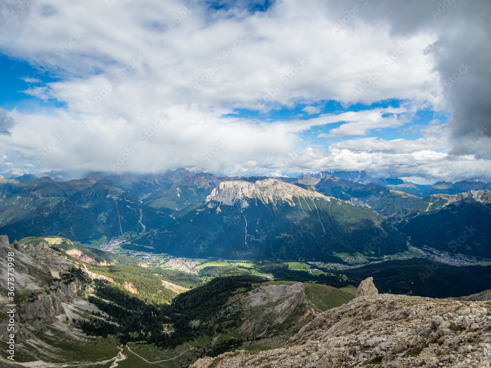 Rotwand and Masare via ferrata in the rose garden in the Dolomites ...