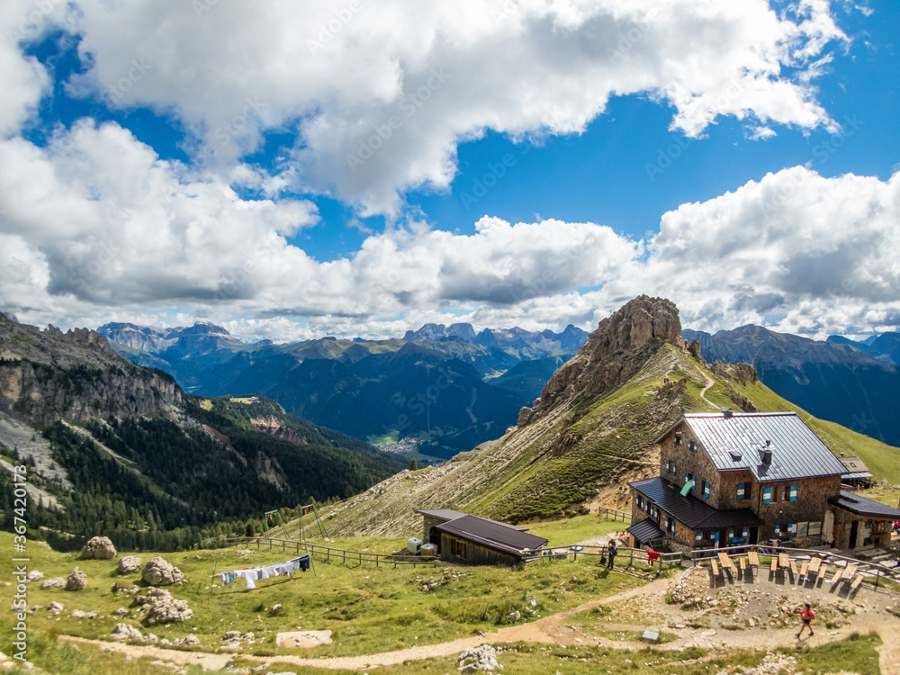 Rotwand and Masare via ferrata in the rose garden in the Dolomites ...