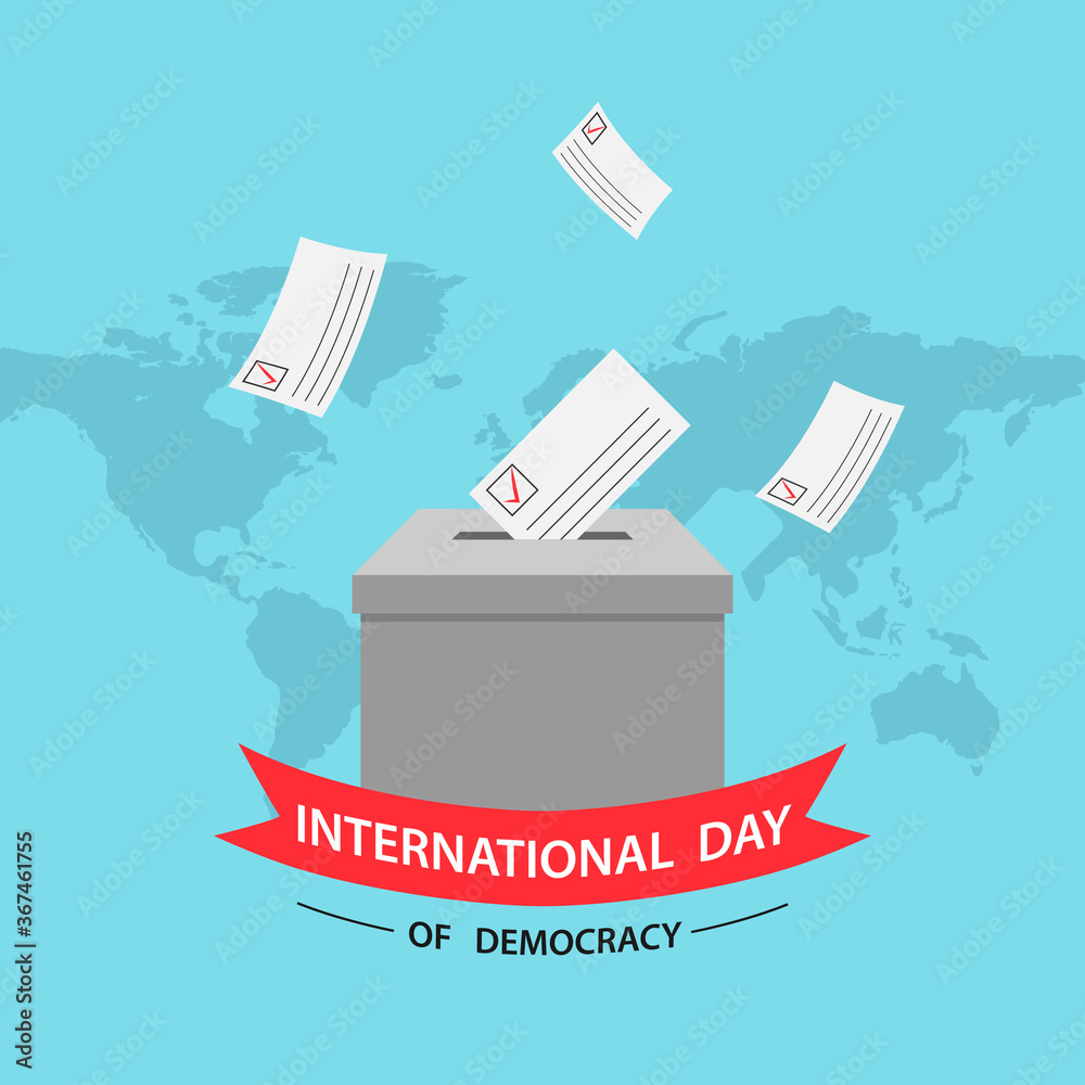 International Day Of democracy, poster. Vector illustration Stock ...
