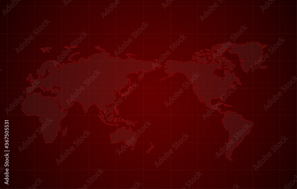 Image of a outline world map with a colorful background. contour ...