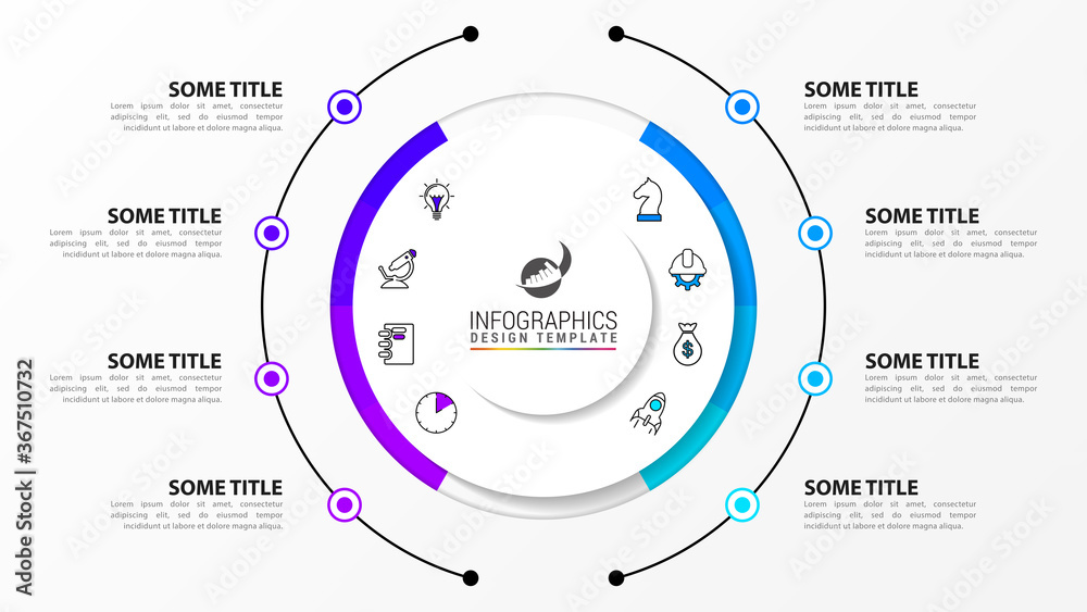 Infographic design template. Creative concept with 8 steps Stock Vector ...
