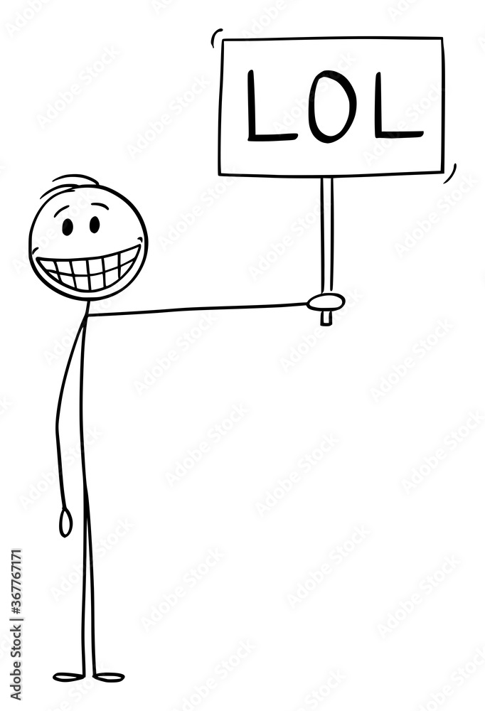 Vetor Vector cartoon stick figure drawing conceptual illustration of ...