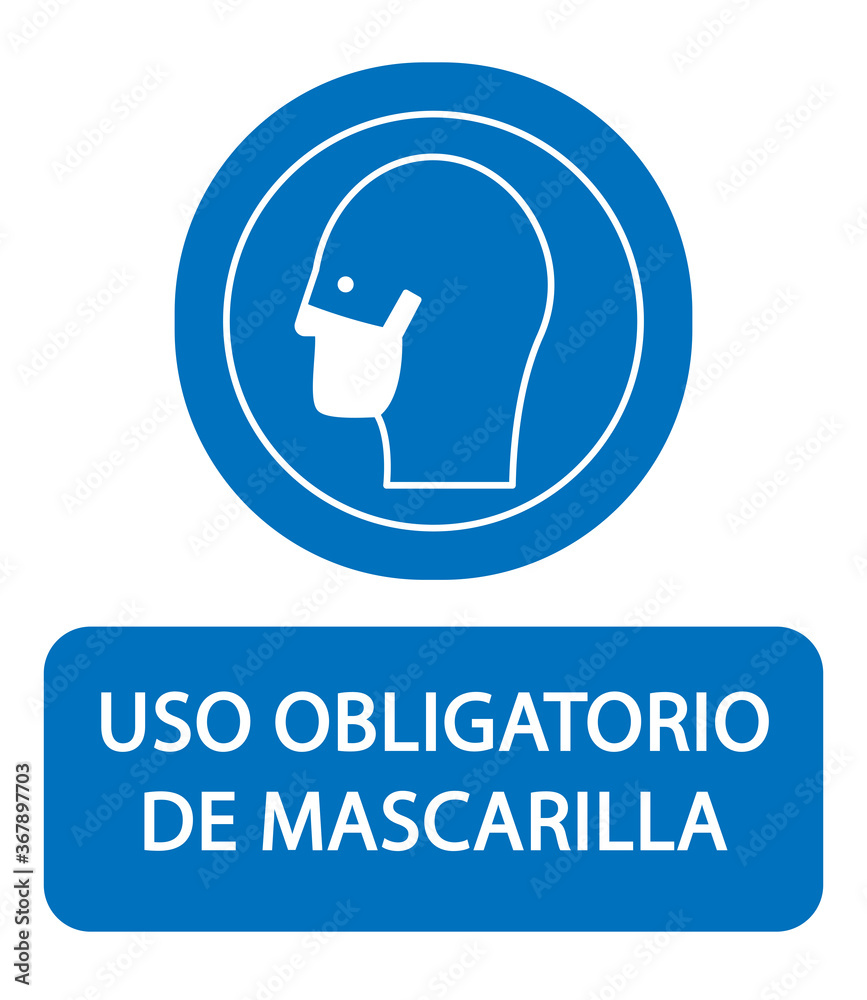 Uso obligatorio de mascarilla. Concepto de coronavirus y cuarentena ...