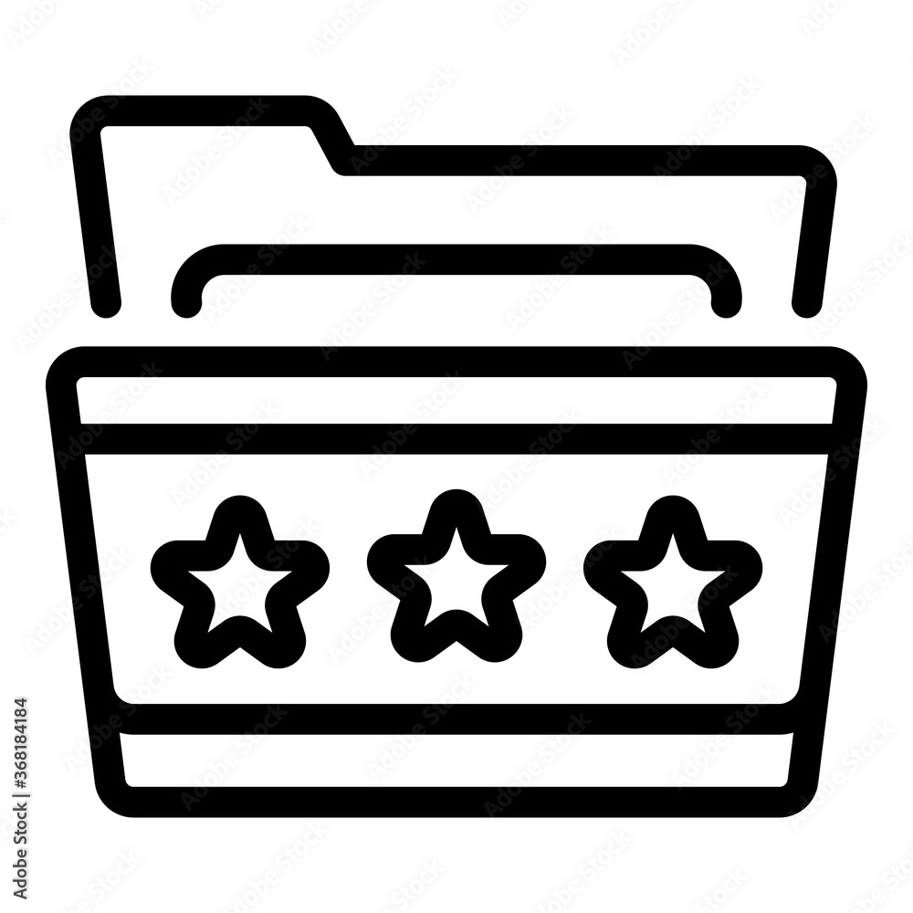 Star personal folder icon. Outline star personal folder vector icon for ...