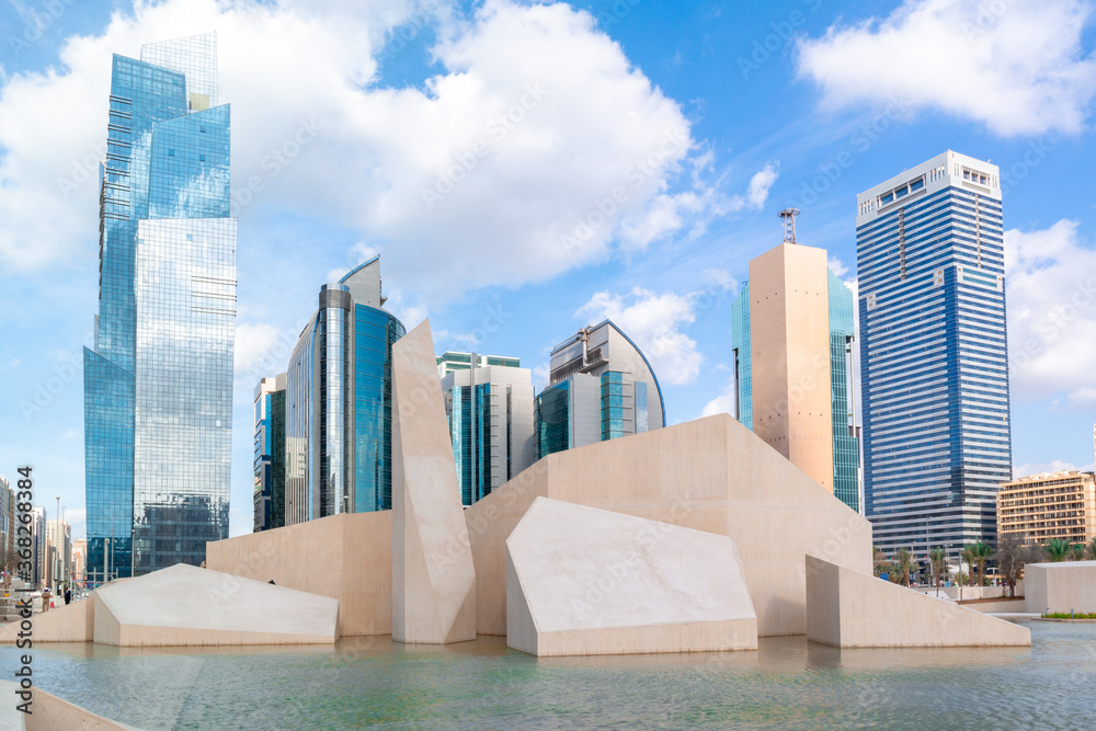 Abu Dhabi city skyline and landmarks | World Trade Center | Al Hosn ...