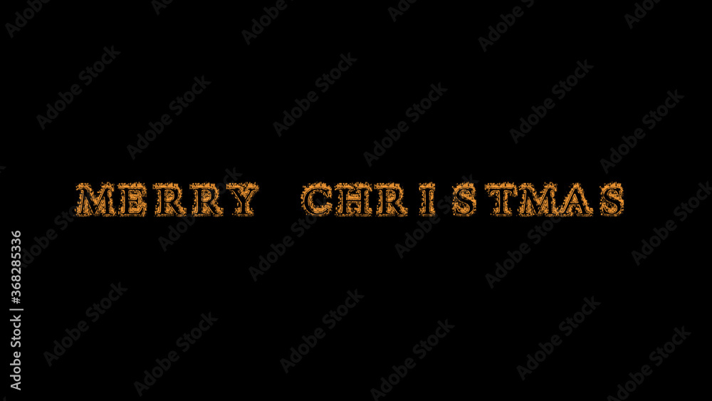 merry christmas fire text effect black background. animated text effect ...