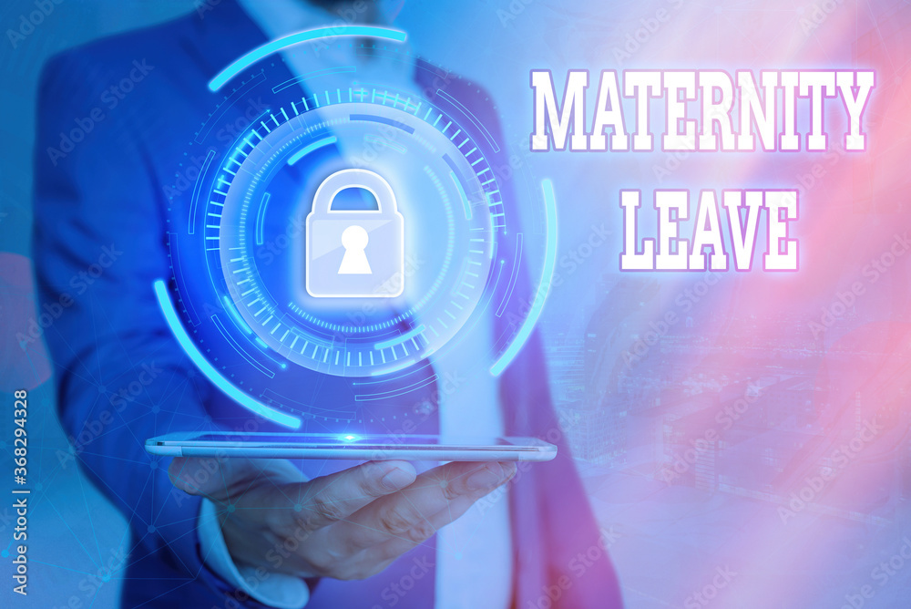 Handwriting text Maternity Leave. Conceptual photo a leave of absence ...
