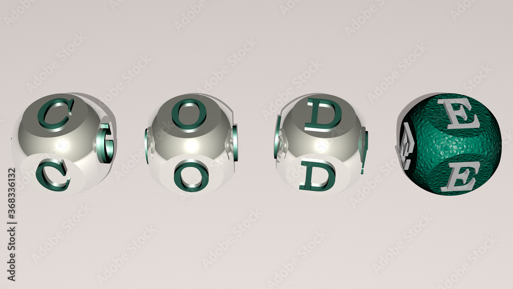 CODE combined by dice letters and color crossing for the related ...