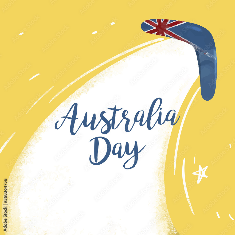Hand drawn australia day background Stock Vector | Adobe Stock